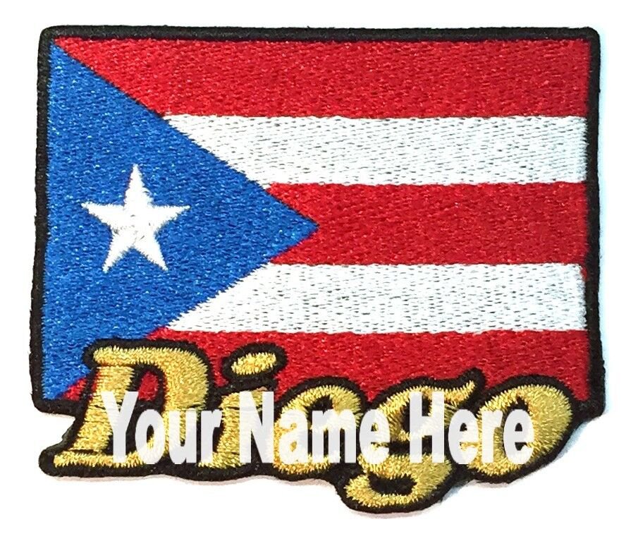 Flag of Puerto Rico Patch Personalized Custom Iron-on