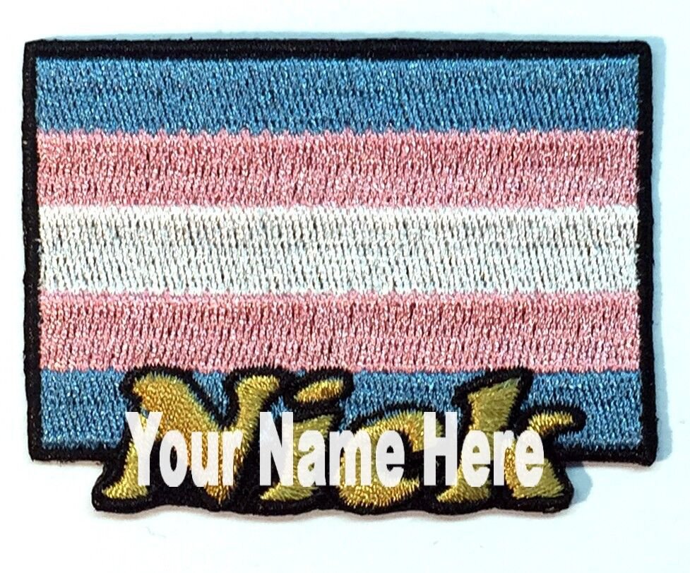 Transgender Pride Flag Patch Personalized Custom Iron-on