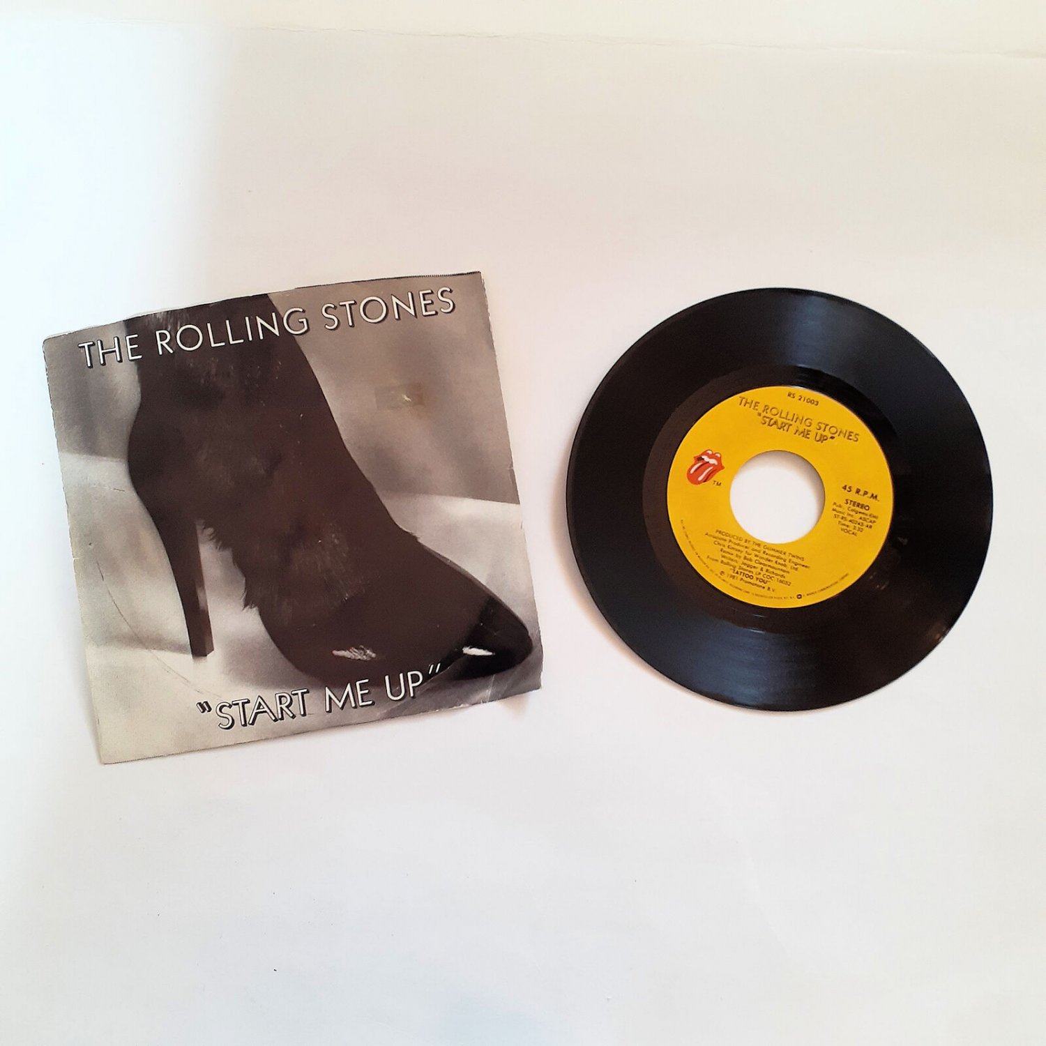The Rolling Stones Mick Jagger Start Me Up & No Use in Crying 45RPM ...