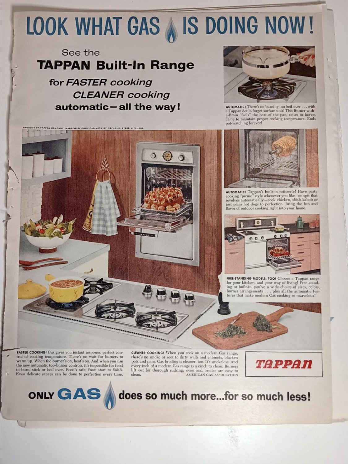 Vintage Tappan Built-In Oven Ad from Aug 1958 Better Homes Gardens Magazine