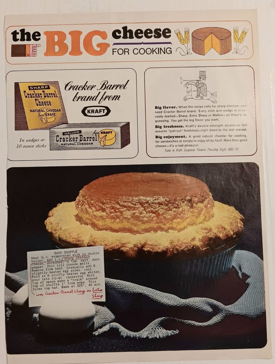 Vintage 2 Side Cracker Barrel Cheese & Ivory Soap Ad FEB. 1965 BH&G ...