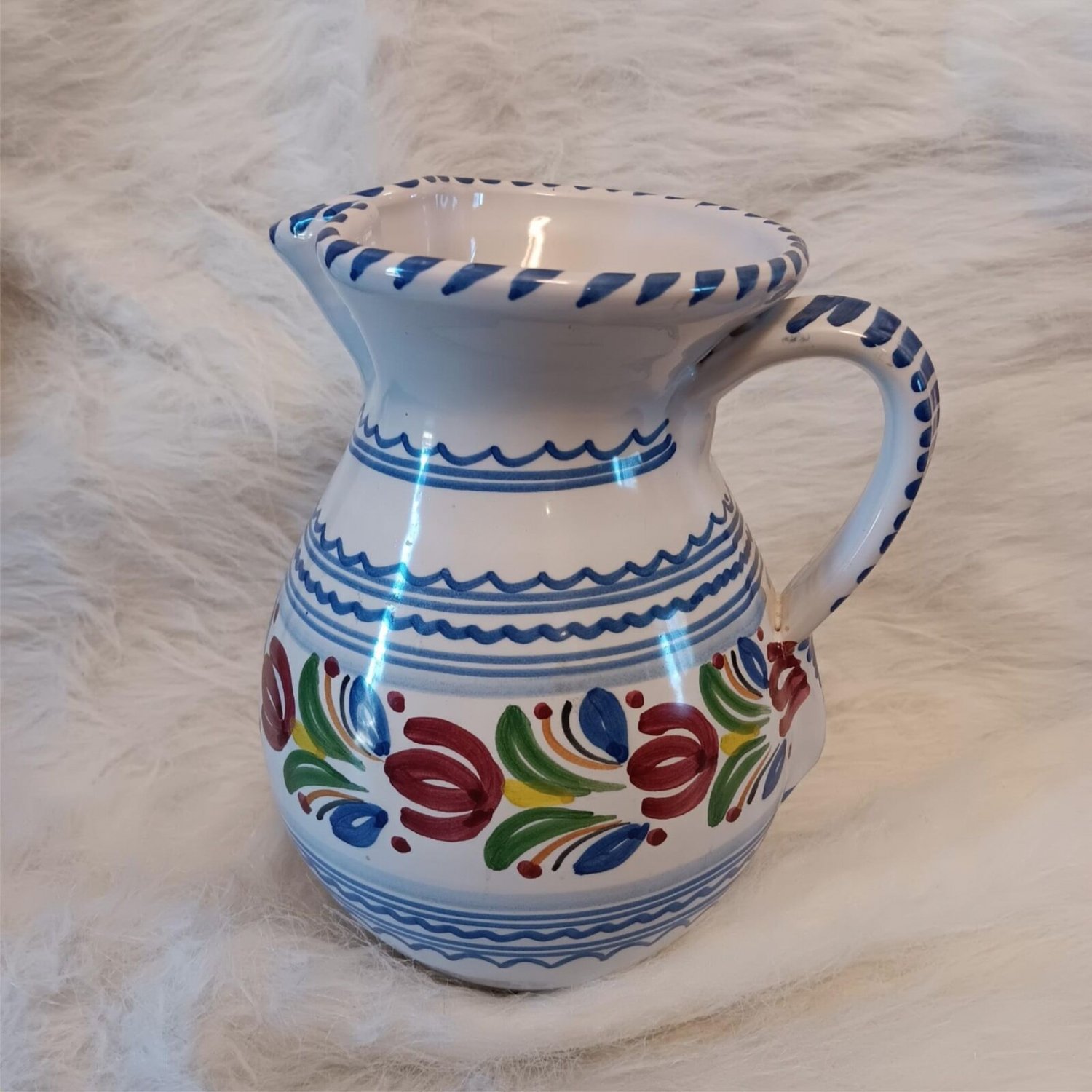 Caribbean, Cuban, Tropical Sangria, Water, Tea Pitcher Ceramic 8" tall ...