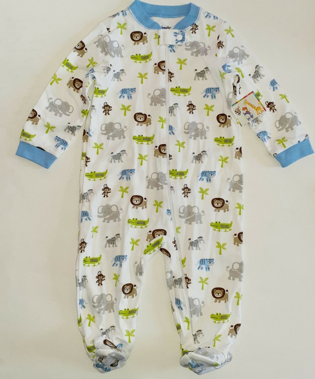 Garanimals Jungle Animals Baby Infant Cotton Sleeper Footed Pajamas NEW ...