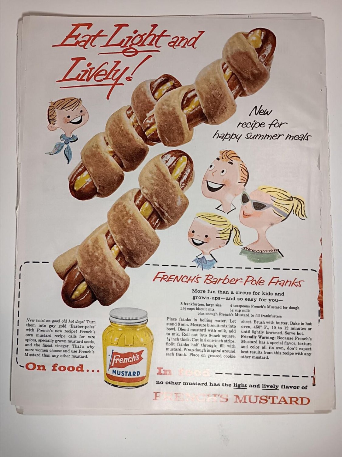 Vintage French's Mustard Recipe Ad from Aug 1958 Better Homes & Gardens ...