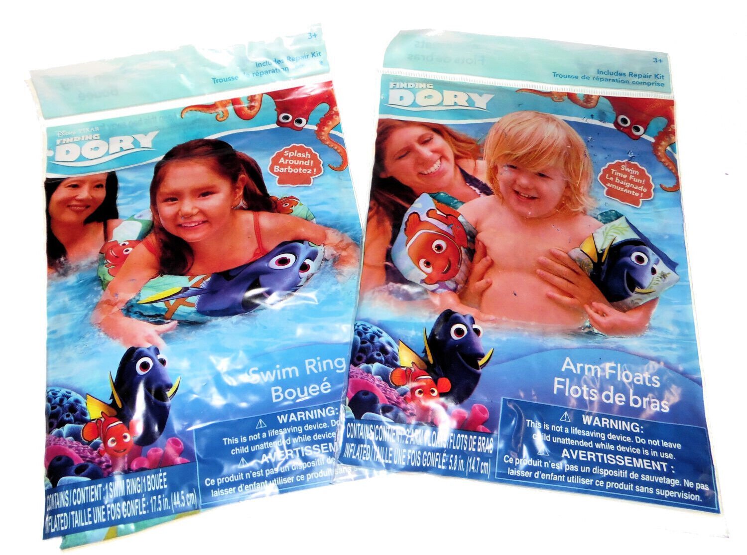 Pool Toy Finding Dory Disney Pixar Inflatable Swim Ring and Arm Floats NEW