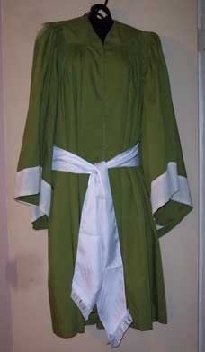 Green Heavy Choir Robe with White Trim