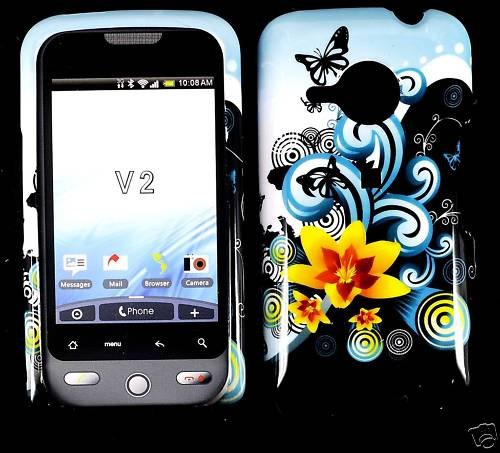 Yellow Flowers Snap On Cover Case for HTC DROID ERIS