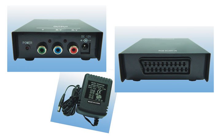 Scart Rgb To Component Converter Scaler Adapter