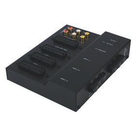 SCART Switch Box 3 Way / 1 Output With RCA Audio / Video Output