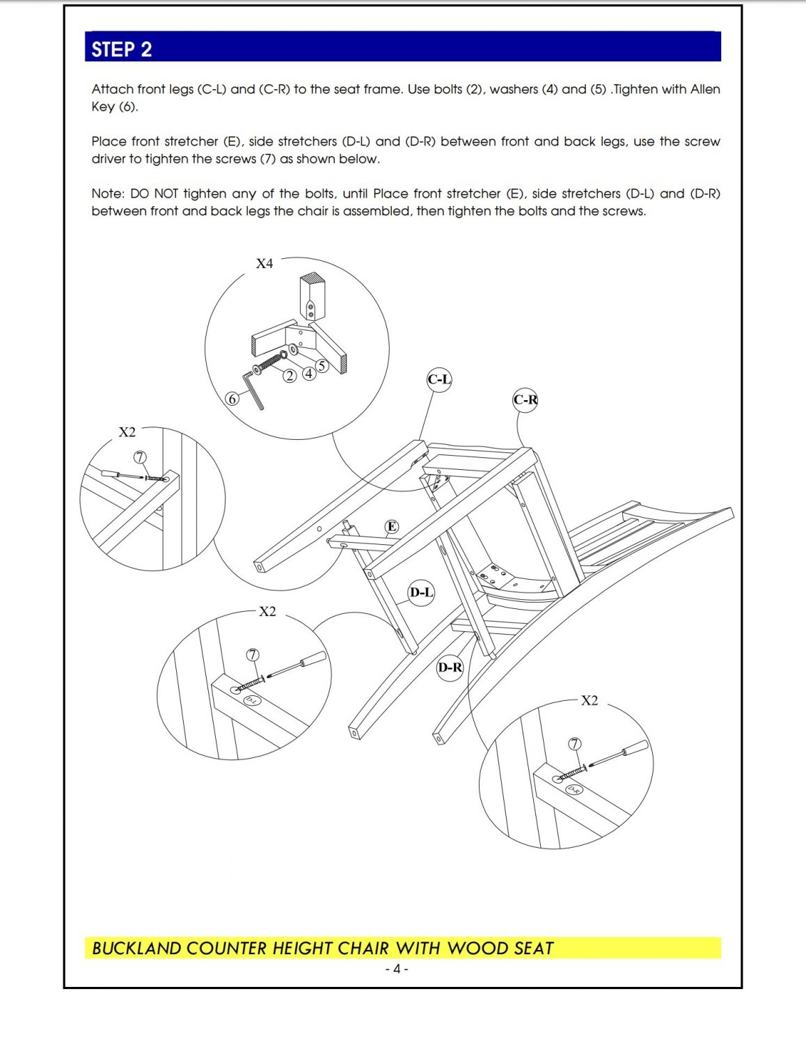 3pc Buckland rectangular counter height table + 2 wood seat chairs in ...