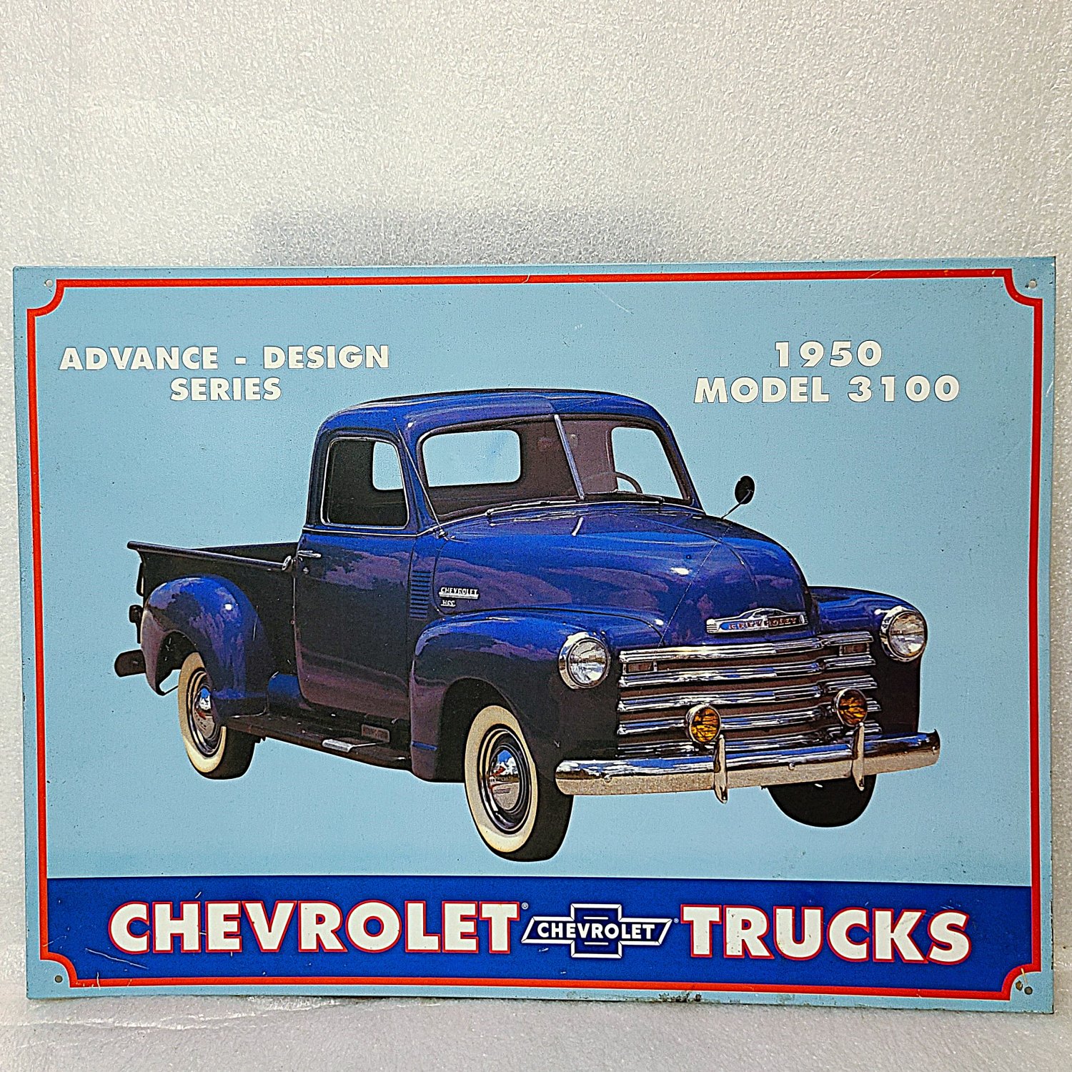 2 - Metal Signs - 1950 Chevy Model 3100 Pickup & HEMI Powered