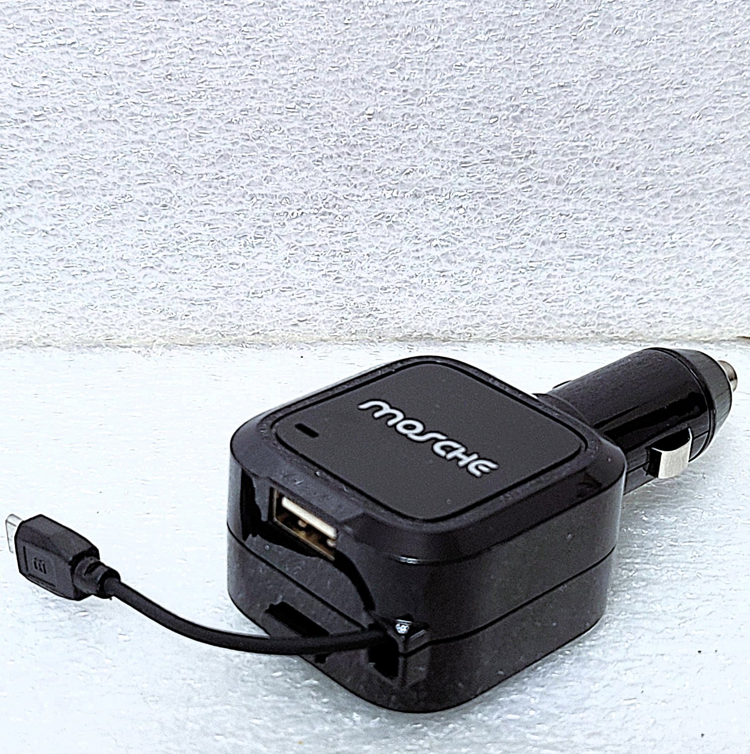 Mosche Retractable Micro USB Cable 2-in-1 Car Charger NEW!