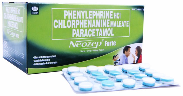 Neozep Forte Tablets Drowsy Cold Medication 30 Capsules