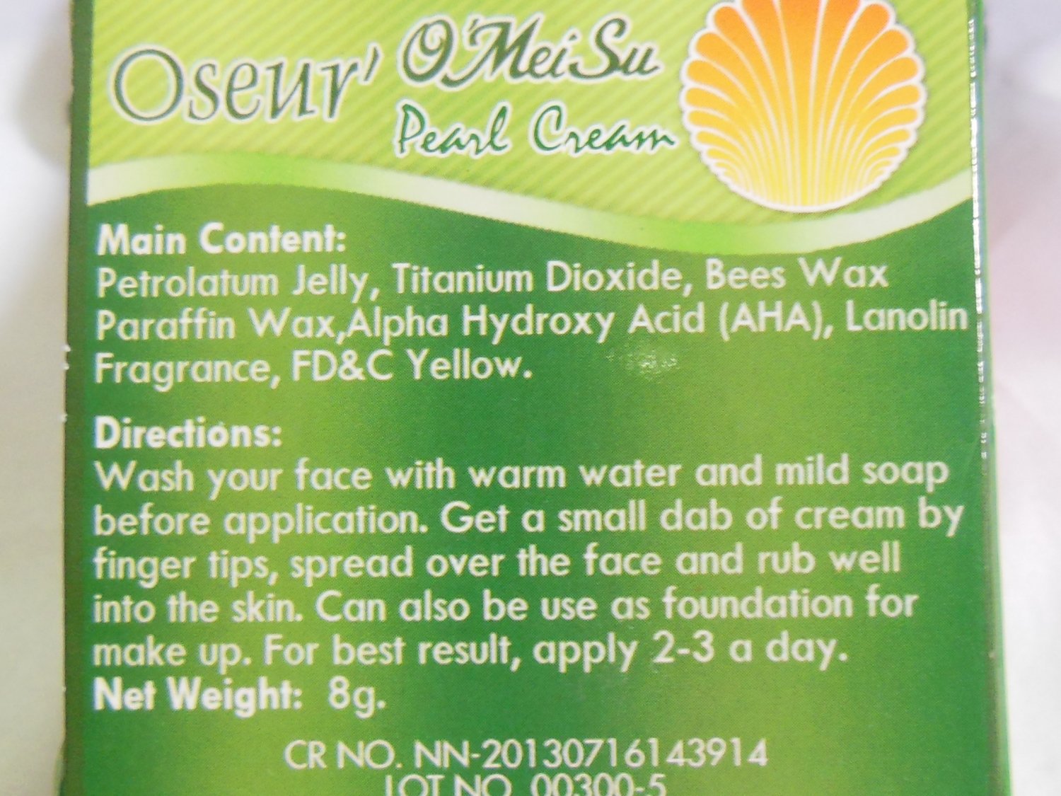 X6 Oseur O Mei Su Pearl Paste Green Pods Eliminates Freckles Rashes ...