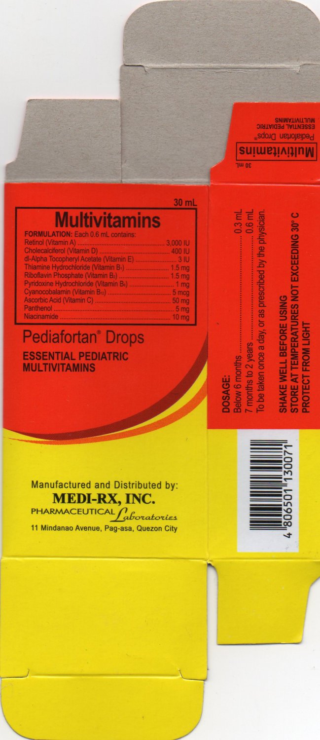 4 Pediafortan Drops 30ml 6 months to 2 Years Old Toddler FREE SHIPPING