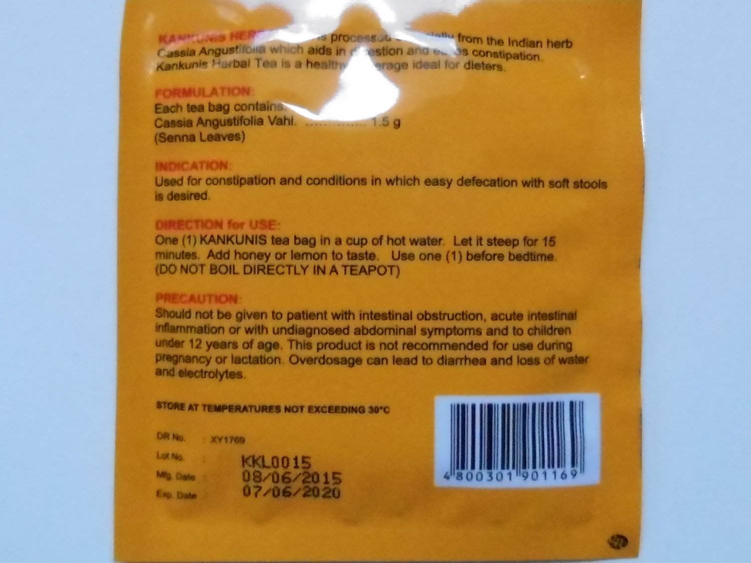 KANKUNIS Diet Slimming Herbal Tea Bags Eases Constipation X24 ...