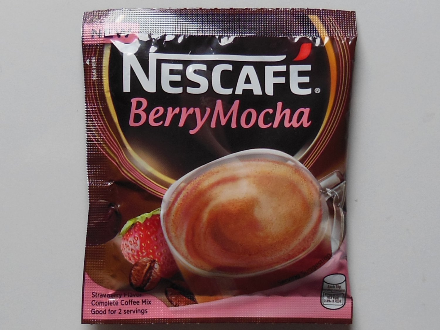 50 NESCAFE Berry Mocha 30g Strawberry Flavor Complete Coffee Mix 2 Cups ...