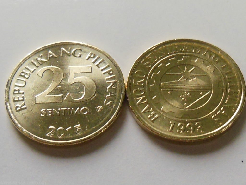 2015 25 Sentimos Philippines Coin Uncirculated KM# 271a Luster Nice and Sharp