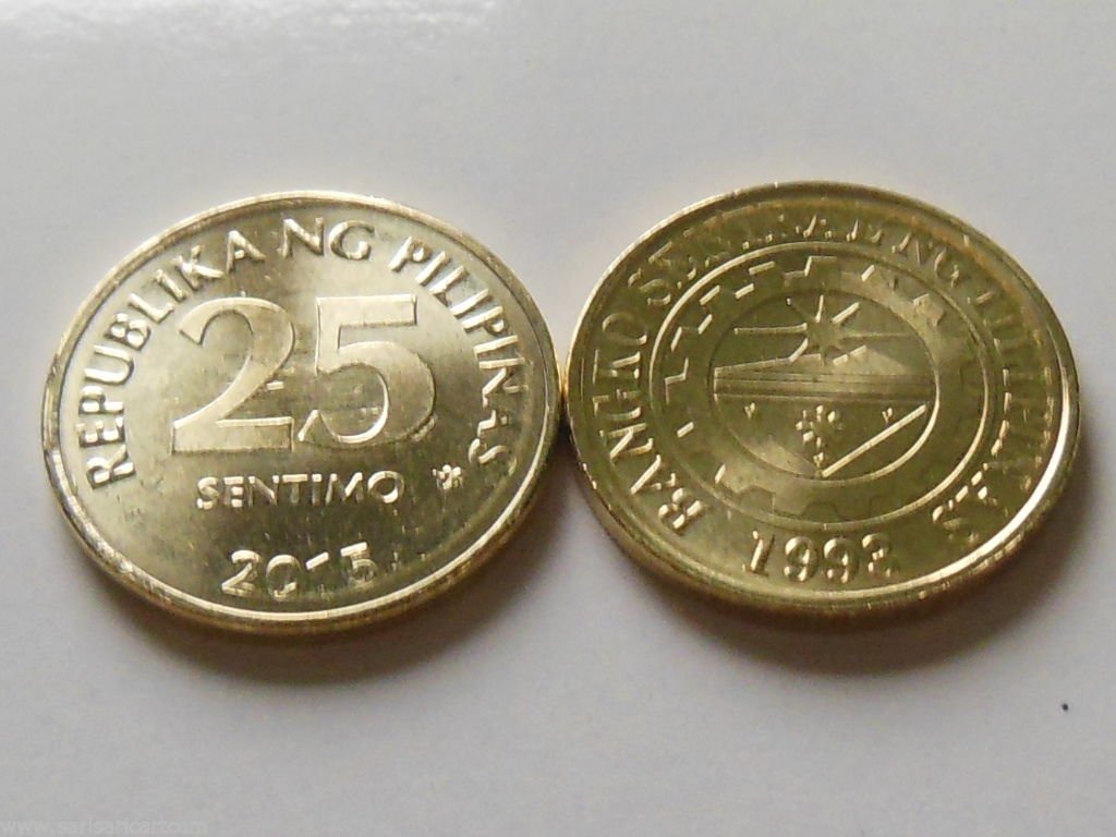2015 25 Sentimos Philippines Coin Uncirculated KM# 271a Luster Nice and Sharp
