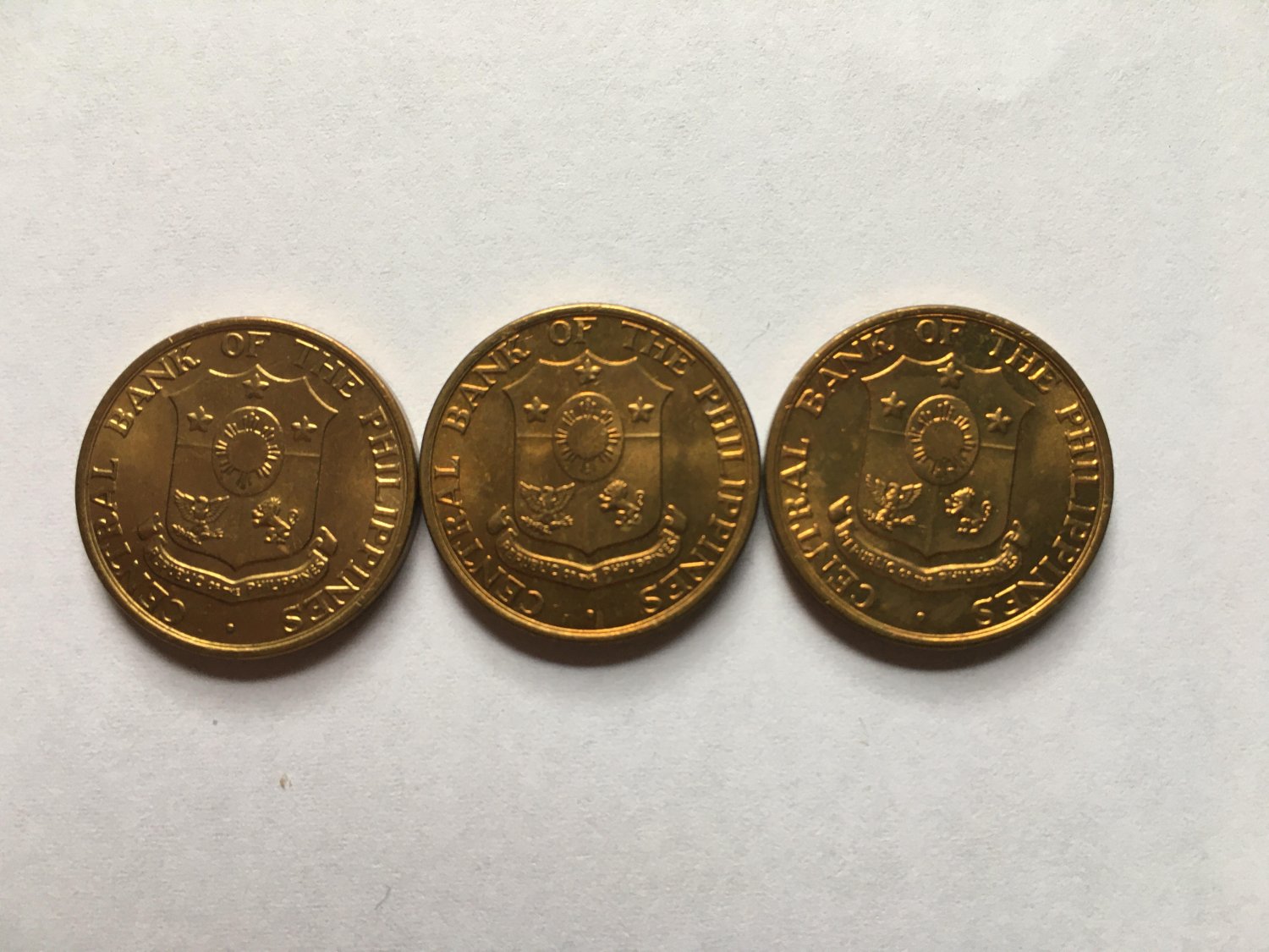 PHILLIPPINES 1958 59 60 5 Five Centavos Coins Brass KM187 1st Year ...