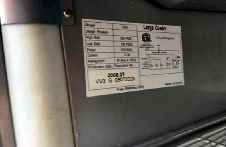 RED BULL RedBull KEY for Fridge Cooler Model VV3 The "Large Cooler ...