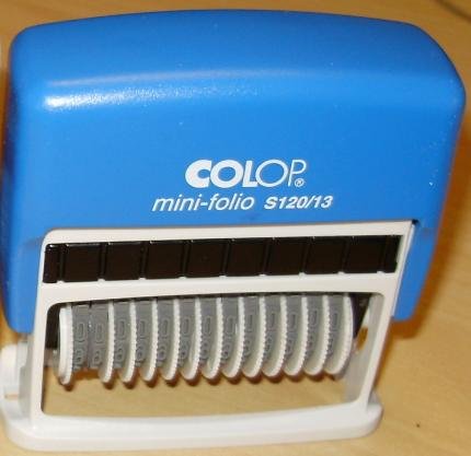 COLOP S120/13 number Self Inking Rubber Stamp 13 digits