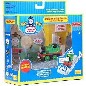 Thomas &Friends Take Along Percy Deluxe Play Scene & DVD