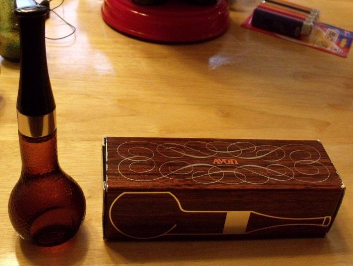 Avon After Shave Bottle: Pipe Shape (full bottle with box)