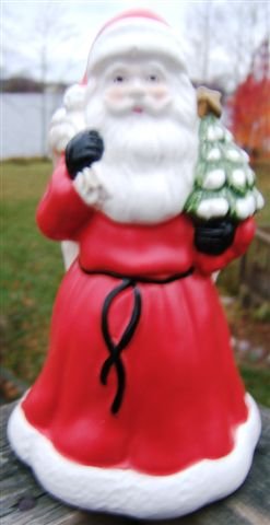 FITZ & FLOYD SANTA CLAUS CHRISTMAS CANDY CANE HOLDER