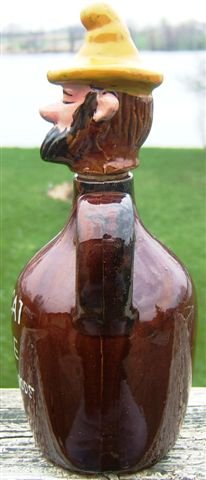 VINTAGE DIXIE "WILD CAT JUICE" HILLBILLY HEAD JUG L@@K!