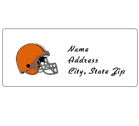 30 Personalized NFL Cleveland Browns Return Address Labels