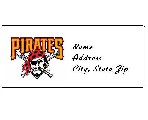 30 Personalized MLB Pittsburgh Pirates Address Labels