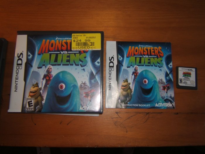 Gently Used Monsters vs. Aliens game for Nintendo DS