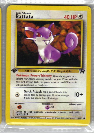 Pokemon Card Team Rocket Rattata 66/82
