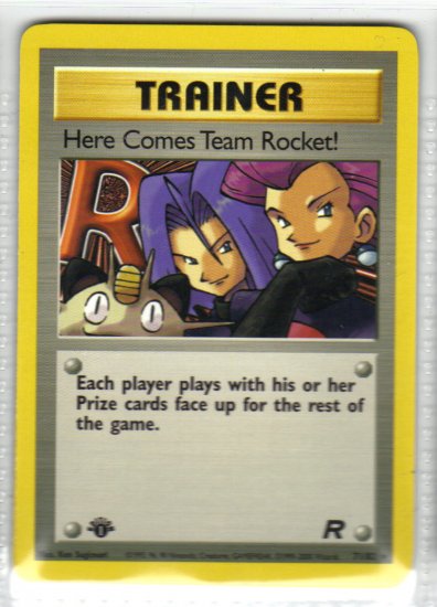 Pokemon Card Team Rocket Trainer Here Comes Team Rocket