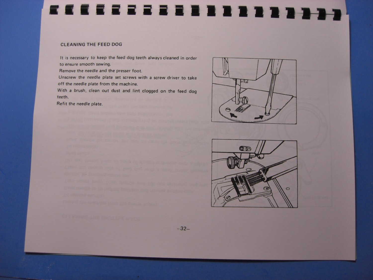 Necchi Model 524 FB Sewing Machine Instruction Manual