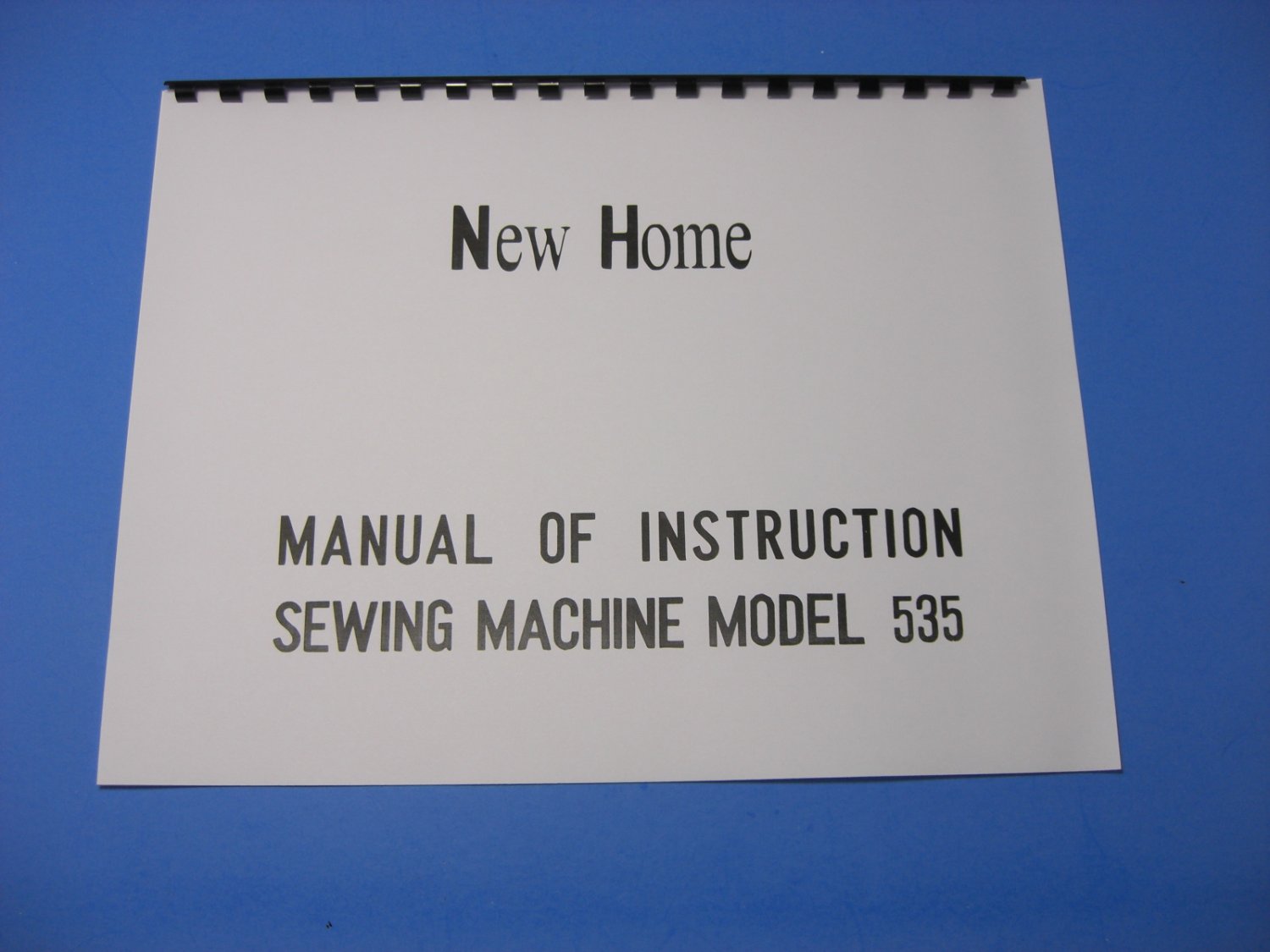 New Home 535 Sewing Machine Instruction Manual