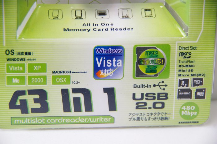 43 in 1 Multi-Card Reader SDHC Support USB 2.0