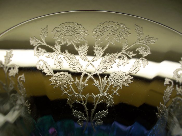 Tiffin~Franciscan Etched Sunflower Pattern #1117 Iced Tea Goblet