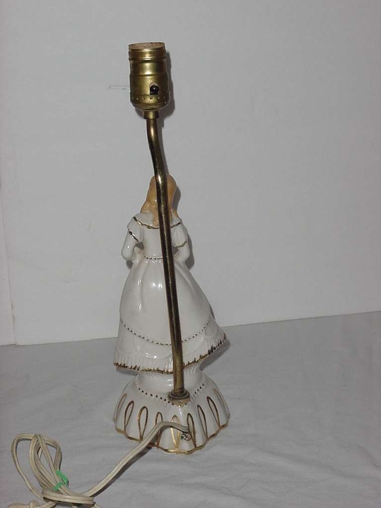 Vintage lamp ceramic lady No. 135