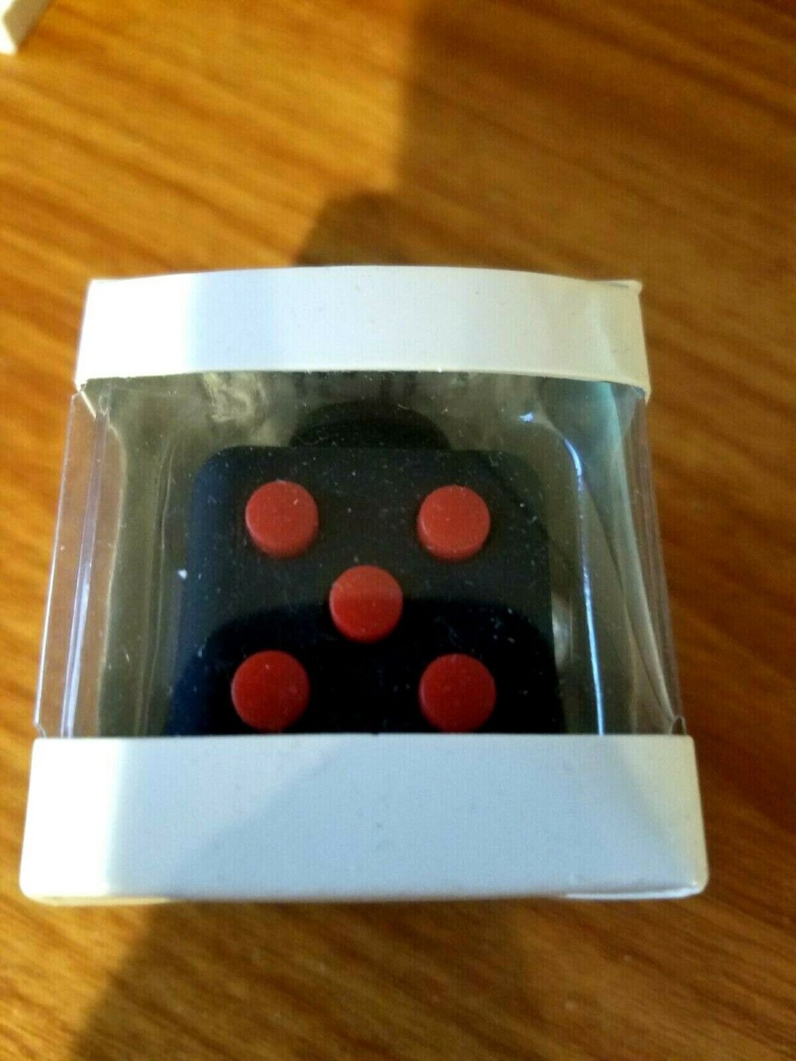 Fidget Block Anti-Anxiety Stress Relief Black & Red Toy Cube