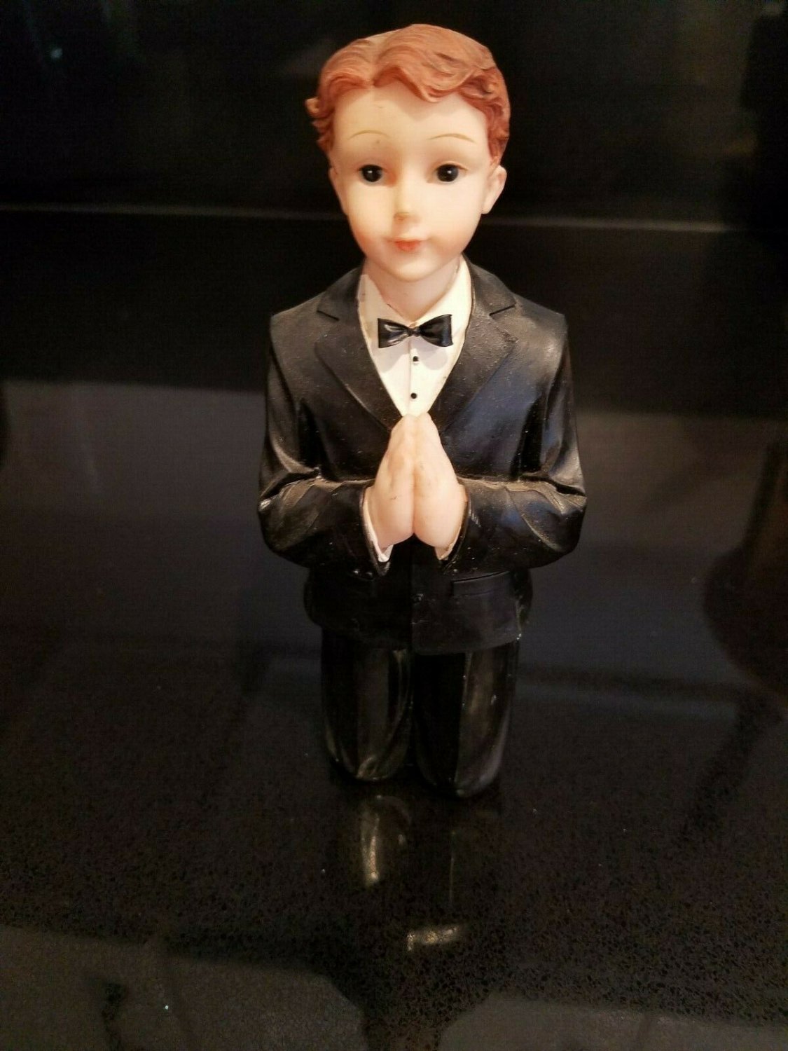 Cake Topper Holy Communion Kneeling BOY Figurine