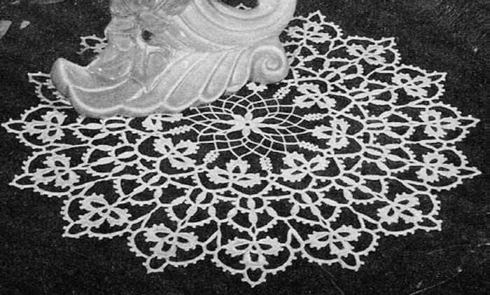 Cloverleaf Doily, Irish Shamrock Vintage Crochet Pattern Motif Doily ...