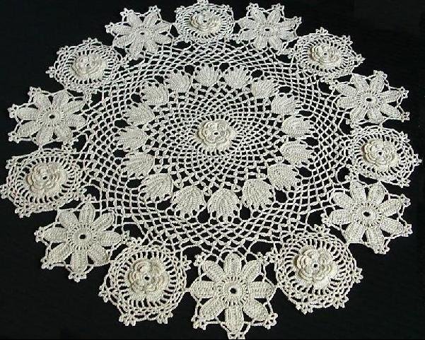 Irish Flower Doily Rose of Sharon Pattern, Irish Pattern Doily
