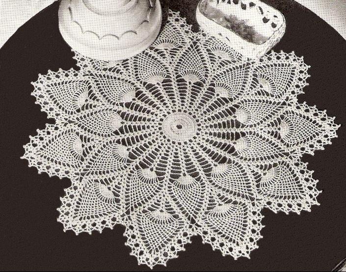 Lace Pineapple 7275 Vintage Pattern Doilies, Pineapple Crochet Pattern