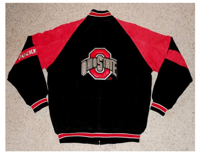 Ohio State Buckeyes G III Suede Varsity Jacket