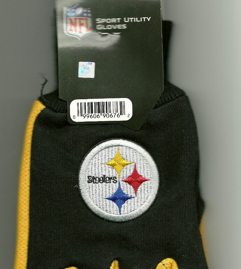 Pittsburgh Steelers NFL Logo Colorblock Utility Cotton Work Gloves