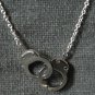 Handcuff Necklace Charm Silver Link Chain Police Cuff Cuffs