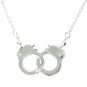 Handcuff Necklace Charm Silver Link Chain Police Cuff Cuffs