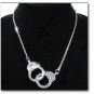 Handcuff Necklace Charm Silver Link Chain Police Cuff Cuffs